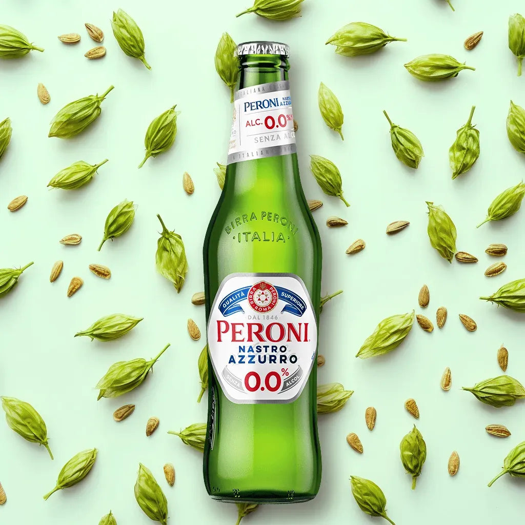 Peroni – Nastro Azzurro 0.0% Alcohol Free Lager - 24x330ml - Bottles